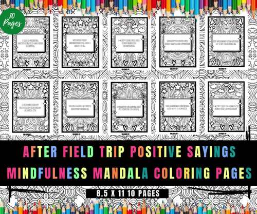 After Field Trip Activity Positive Affirmations & Mindset Growth ...