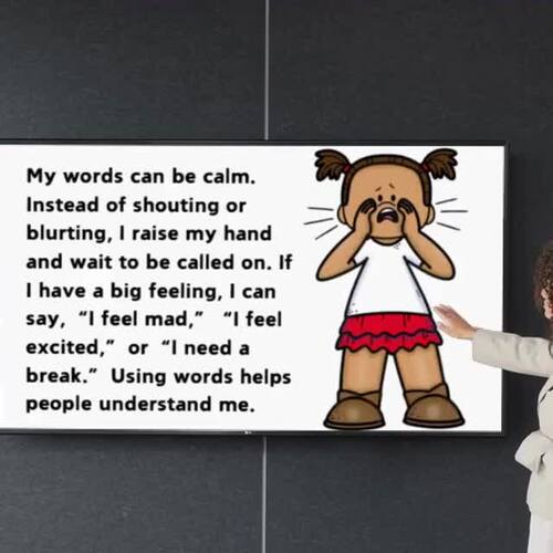 Boom Impulse Control Social Story & Reflection & Sorting Card Autism ...