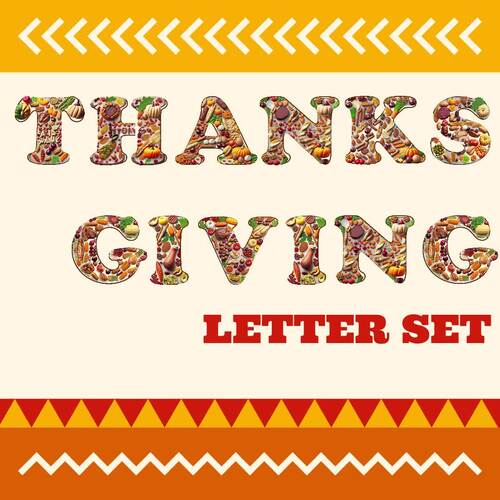 Thanksgiving Feast Bulletin Board Letters by DesignedbyDani | TPT