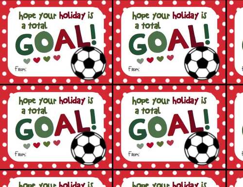 Soccer Ball (Fidget Toy/Stress Ball) Winter Holiday Gift Tag- Hope your ...