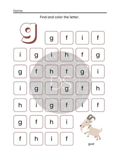 Letter Recognition Alphabet Find & Color Worksheets |Uppercase ...