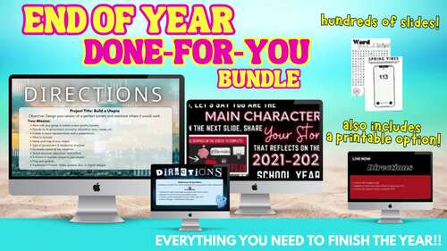 End of Year Fun Activities & Projects | Middle & High School Printable ...