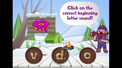 Beginning Letter Sounds Digital Task Cards - Phonics Winter Literacy ...