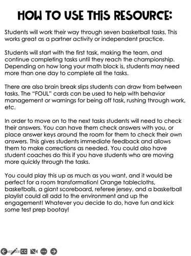 Basketball Math Measurement Madness 4th grade by Will Teach For Tacos