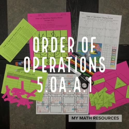 5.OA.A.1 Order of Operations Activity Bundle - 5th Grade Math by Amy ...