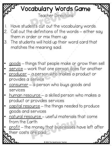 Goods and Services Social Studies Unit for 3rd Grade | TPT