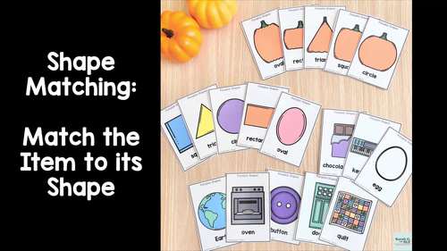 Pumpkin 2-D Shapes Sorting Matching and Language Printable & Digital ...