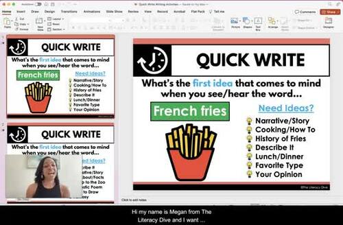 Daily Quick Writes Creative Writing Prompt Slides for 2nd 3rd 4th 5th Grade