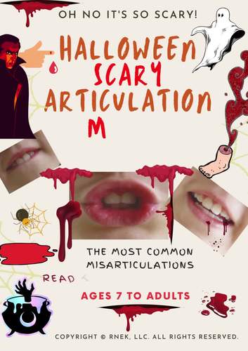 Halloween Mouth Cues Articulation Spooky Sentences Speech Therapy