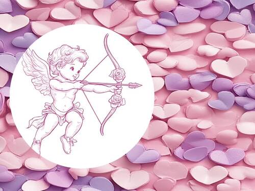 VALENTINE'S DAY German / English worksheets. Help Cupid connect the hearts!