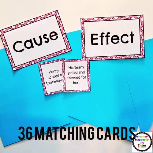 Cause and Effect Matching Activity, Memory Match Up, Go Fish Game