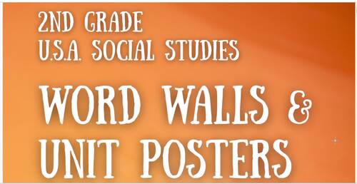 U.S.A. Social Studies Word Walls & Unit Posters (Virginia 2nd Grade)