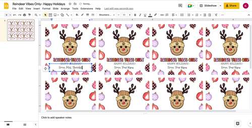 Retro Christmas Reindeer Gift Tag | Student Holiday Favor Tag | TPT