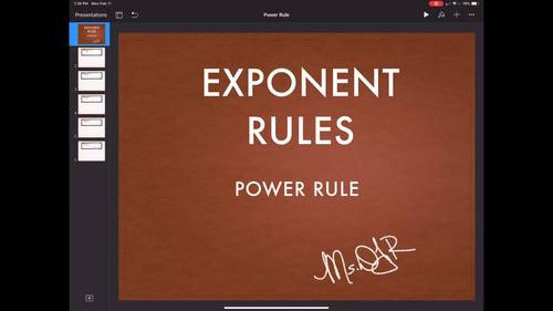 ALGEBRA BLENDED LEARNING LESSON | Exponent Rules | Power Rule | Digital ...