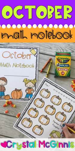 October Math Notebook | Kindergarten Math Activities | Fall Math | Pumpkin