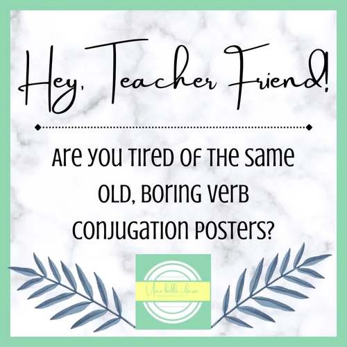 Affiches de verbes: présent de l'indicatif// French Verb Posters ...