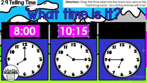 SOL 2.9 2.10 Time Assessments - Google Slides - Distance Learning