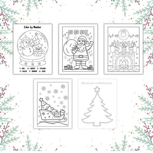 Christmas Coloring Pages | Holiday Coloring | Santa Coloring Pages