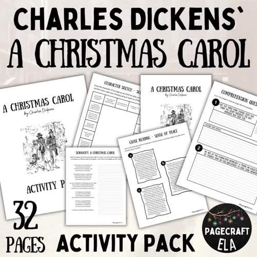 A Christmas Carol | Charles Dickens | Booklet of 30 Activities ...