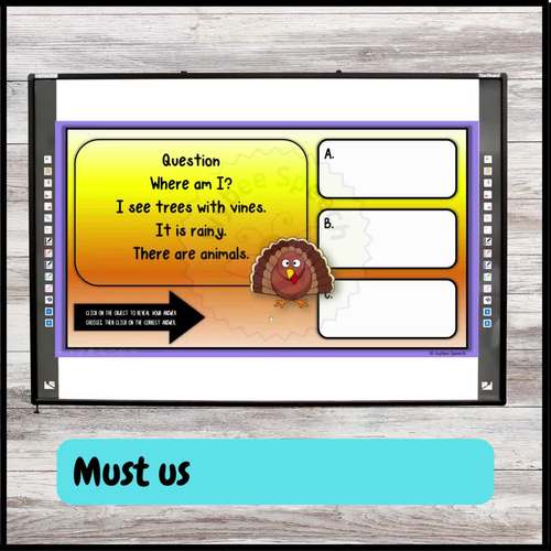 Thanksgiving Inferencing Activity Search and Reveal PowerPoint Game