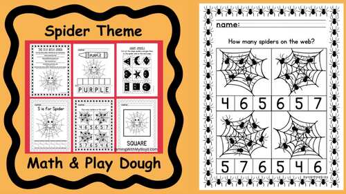 Fall Fun Spider Preschool / Toddler Math & Literacy Activity Pack ...