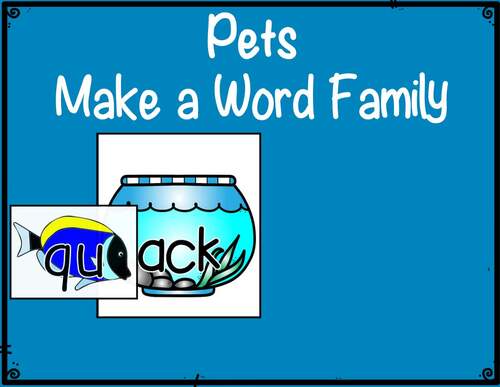 Pets Themed Make A Short Vowel Word Family Center | TPT