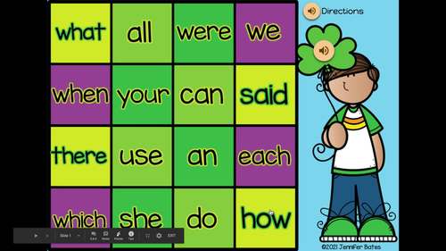 Google Sight Words #2 Puzzle Reveal St. Patrick's Day Distance Learning