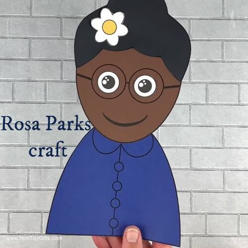 Rosa Parks Craft - Black Month History - Women's History by Non-Toy Gifts