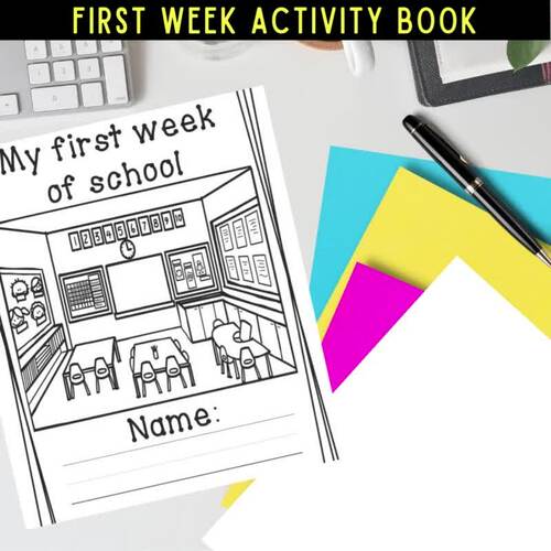 First Week of School Activity Book by Courageous with Crayons | TPT