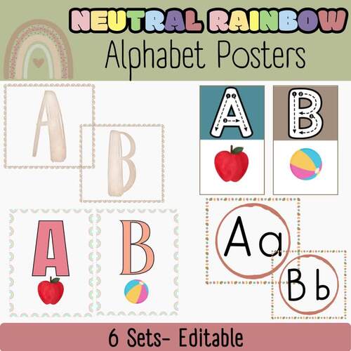 Neutral Classroom Decor Bundle | EDITABLE - Canva by Neer and Dear ...