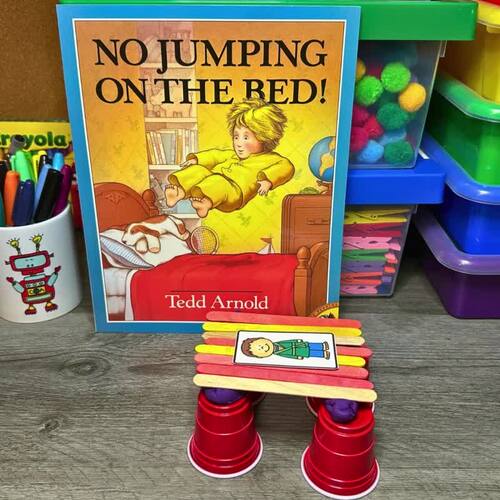 No Jumping on the Bed Read Aloud Pre-K STEM Lesson Safety Activity