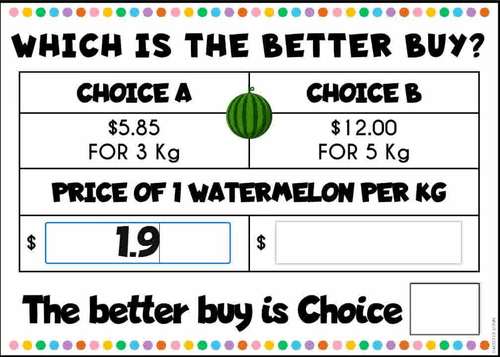 Find Unit Rate: Which is the Better Buy? Unit Rate Activity, Math Task ...