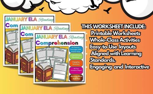 January Reading Comprehension Passages Nonfiction 6th,7th,8th,9th,10th ELA