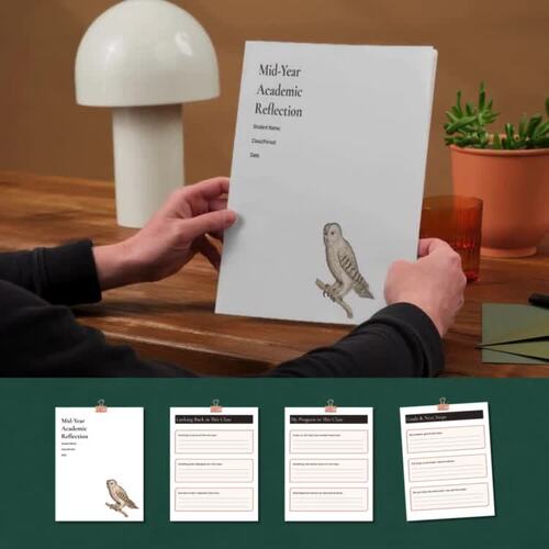 Mid-Year Academic Reflection Worksheet | High School Student Check-In