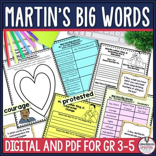 Martin's Big Words Activities for MLK Day Martin Luther King Jr. Read Aloud