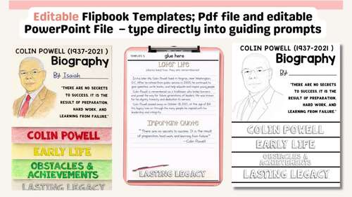 Colin Powell Biography Research Template For Veterans Memorial Day Activity