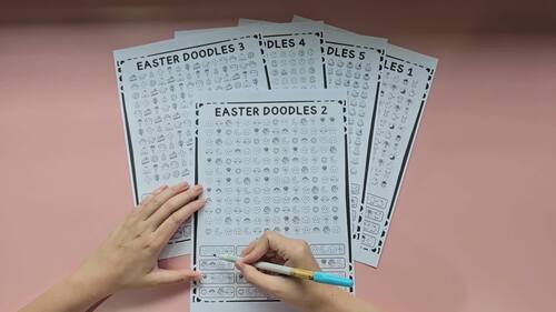 Easter Doodle Word Searches Puzzle Worksheet2 Fun Challenge Activities ...