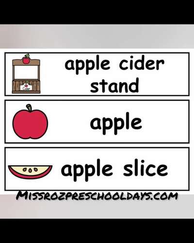 Fall Stand Dramatic Play Center by Miss Roz Preschool Days | TPT