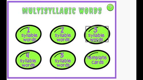 Multisyllabic Words GAME - Build a Frankenstein - Halloween/ Fall/ Autumn