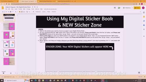 Digital Sticker Book for Google Slides | 4 Colors - Includes Stickers