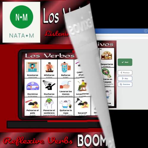 Spanish Reflexive Verbs Boom™ Cards | Vocabulary, Listening & Spelling ...
