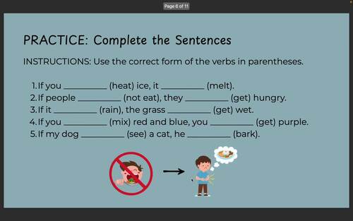 Zero Conditional Presentation: A2 Elementary ESL Grammar Lesson | TPT