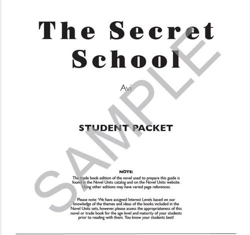 The Secret School Novel Units® Student Packet Novel Study | TPT