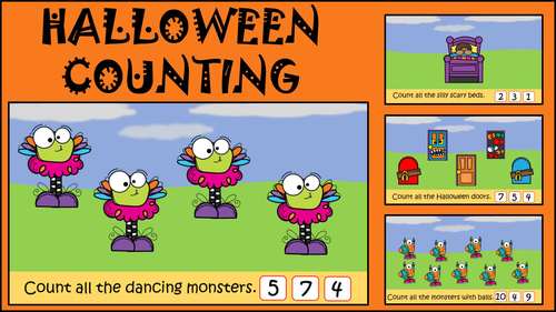 Halloween Counting | Autism AAC | Core Voc | Kinder | PreK | Early Inter
