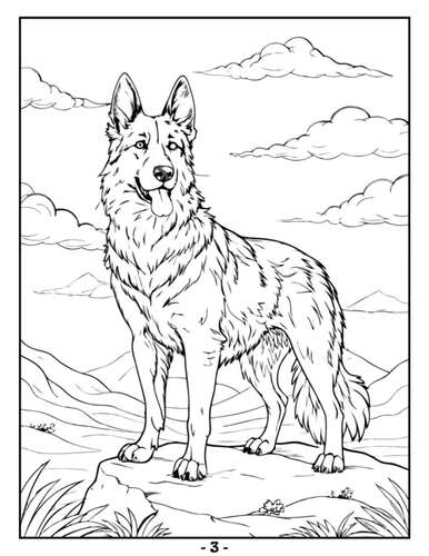 Dogs World Coloring Pages: Relaxing Coloring Sheets with Dog Breeds Designs