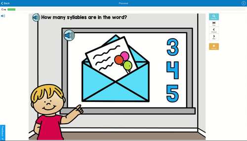 Counting Syllables Boom Cards by Krafty In Kinder Shop | TPT