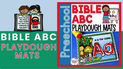 Preschool Letter Activities - BIBLE ABC PLAYDOUGH STORY MATS by ...