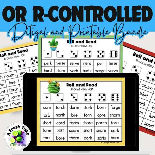 OR R-Controlled Vowels Roll & Read |Phonics Games| Digital PLUS ...