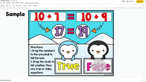 Double Equations True False Equations Addition Subtraction for Google ...