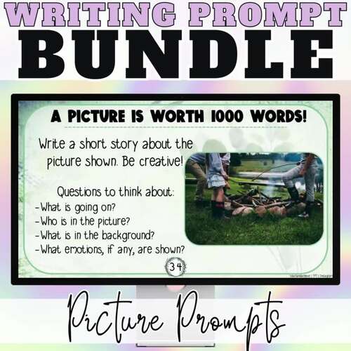 Digital Daily Journal Writing Prompts Bundle | Yearlong Writing Morning ...
